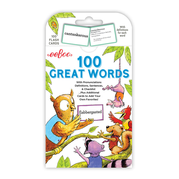 100 Great Words Flashcards by Eeboo – Dragonfly Toys