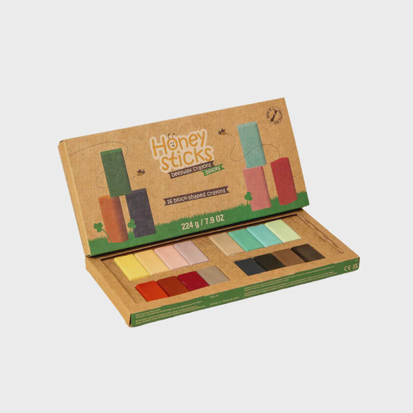 Honeysticks - Block Crayons 16 piece – Dragonfly Toys