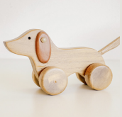 Wooden Push Along Wooden Dog – Dragonfly Toys