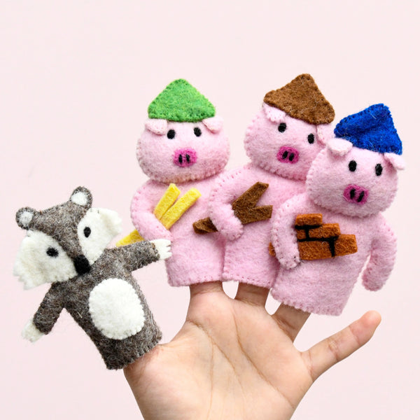 The Three Little Pigs Finger Puppet Set – Dragonfly Toys