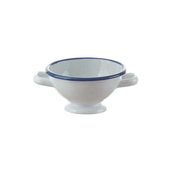 Enamel Children's Colander White with Blue Edge – Dragonfly Toys