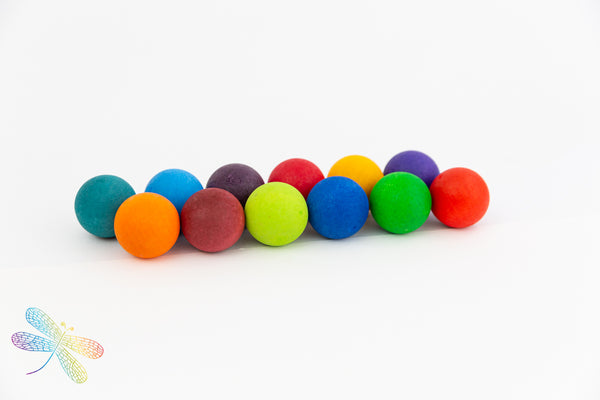 Small Rainbow Balls 12 by Grimms New 2019 Range – Dragonfly Toys
