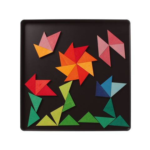 Grimms Mini Magnetic Triangles Puzzle (64 Pieces) – Dragonfly Toys