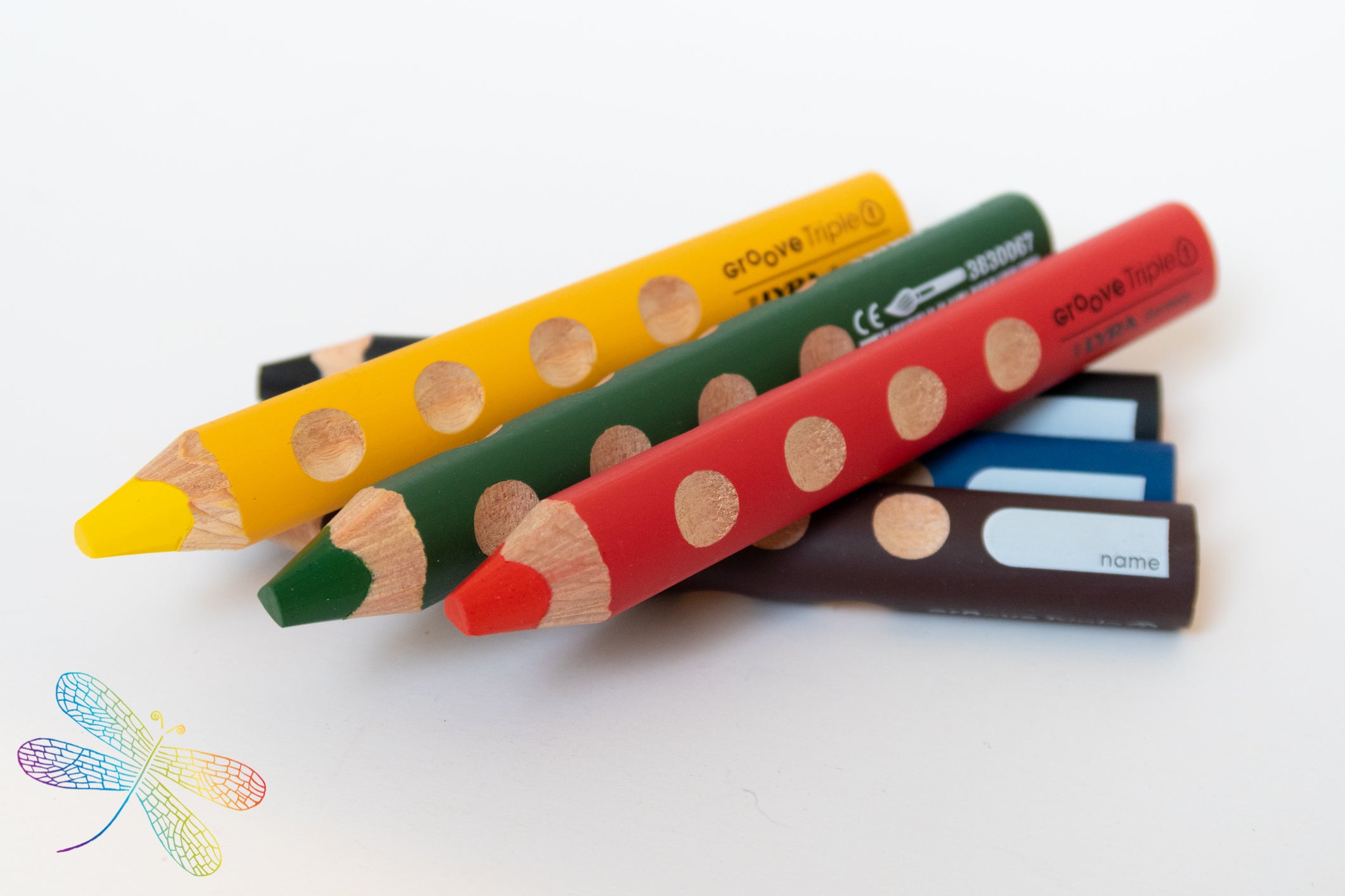Lyra Groove Triple Three in One Pencil Crayon - 6 pack – Dragonfly Toys