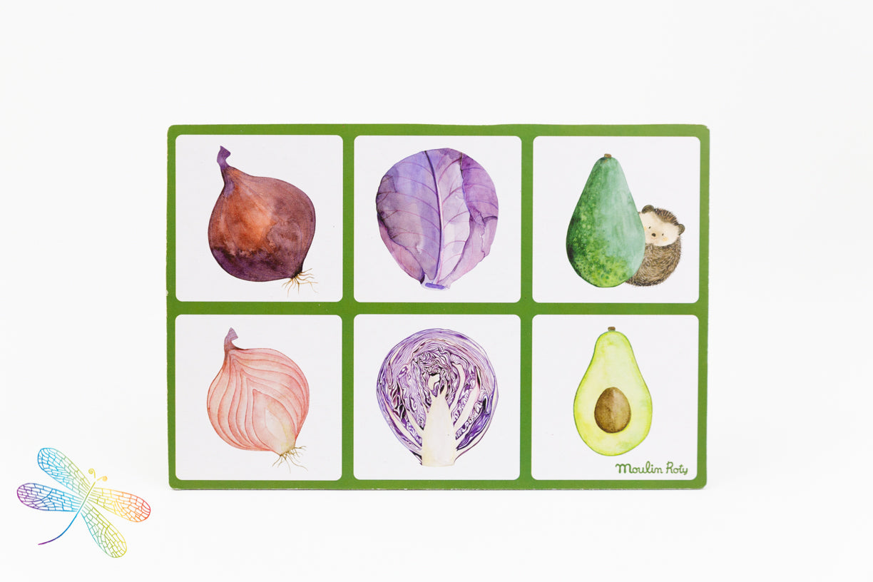 Vegetable Lotto and Memory Game by Moulin Roty – Dragonfly Toys